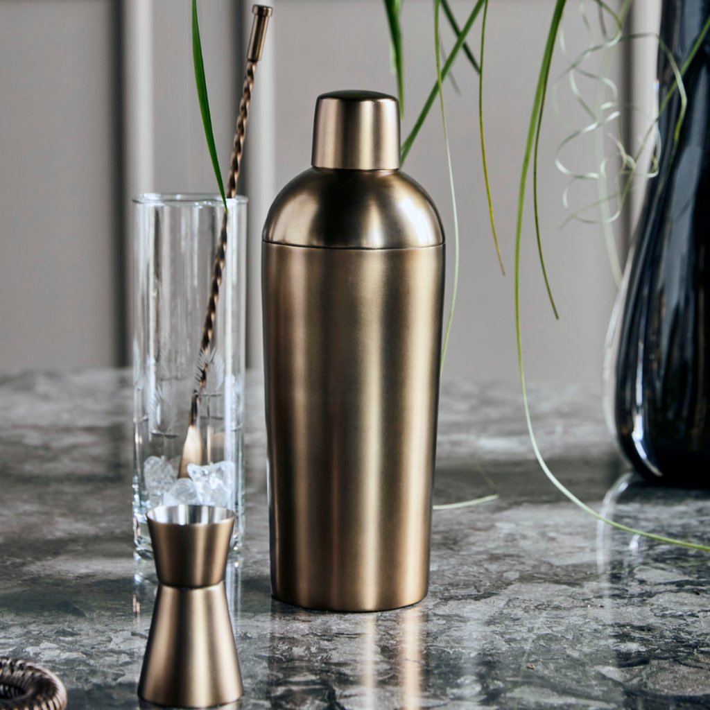 Six Piece Antique Brass Barware Set – Ella James
