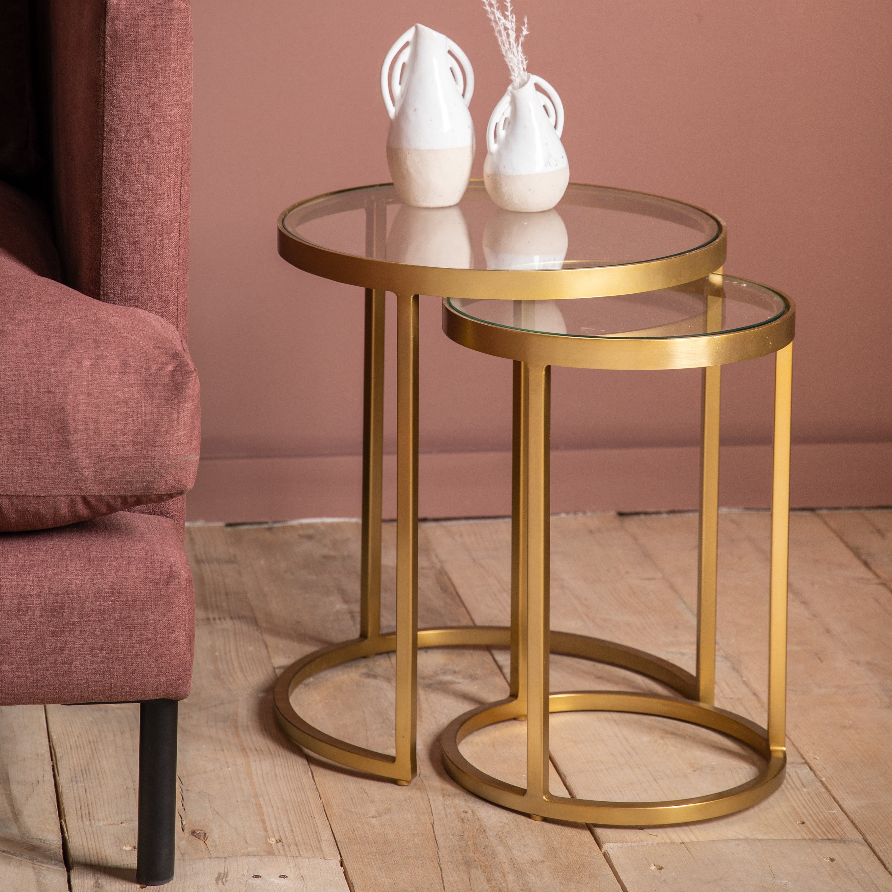 Rowe Nest Tables in Gold – Ella James